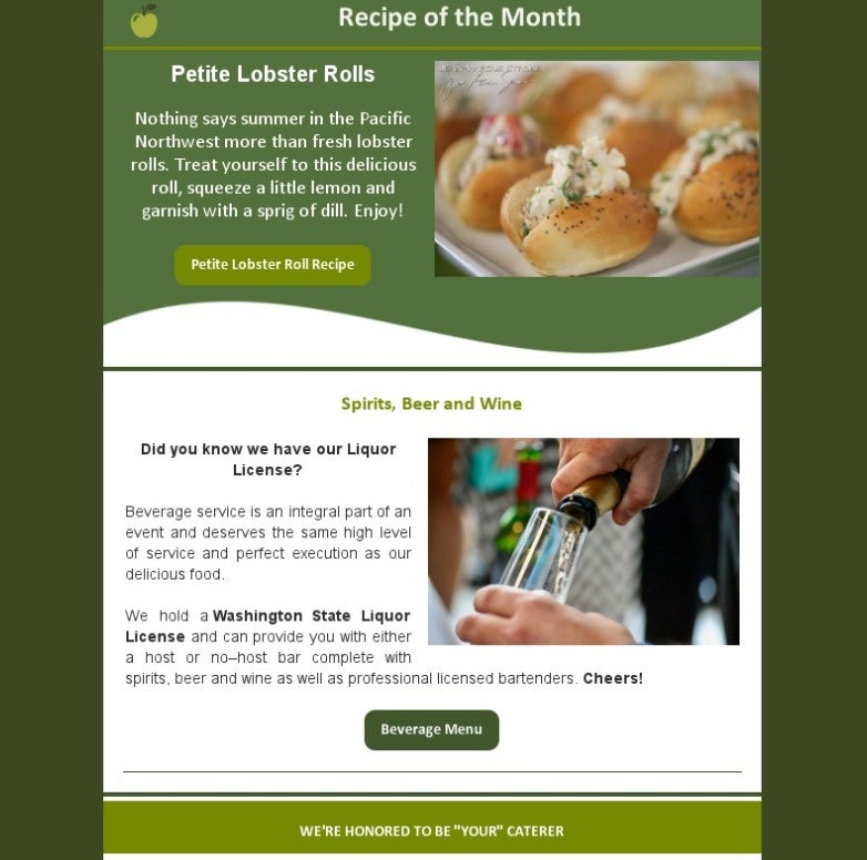 August Newsletter - green-apple-catering